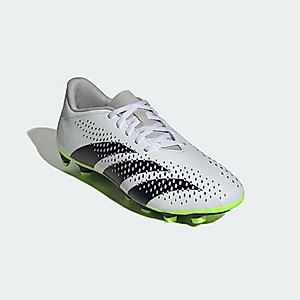 adidas Unisex Predator Accuracy.4 Firm Ground Sneaker, White/Black/Lucid Lemon, 10 US Men