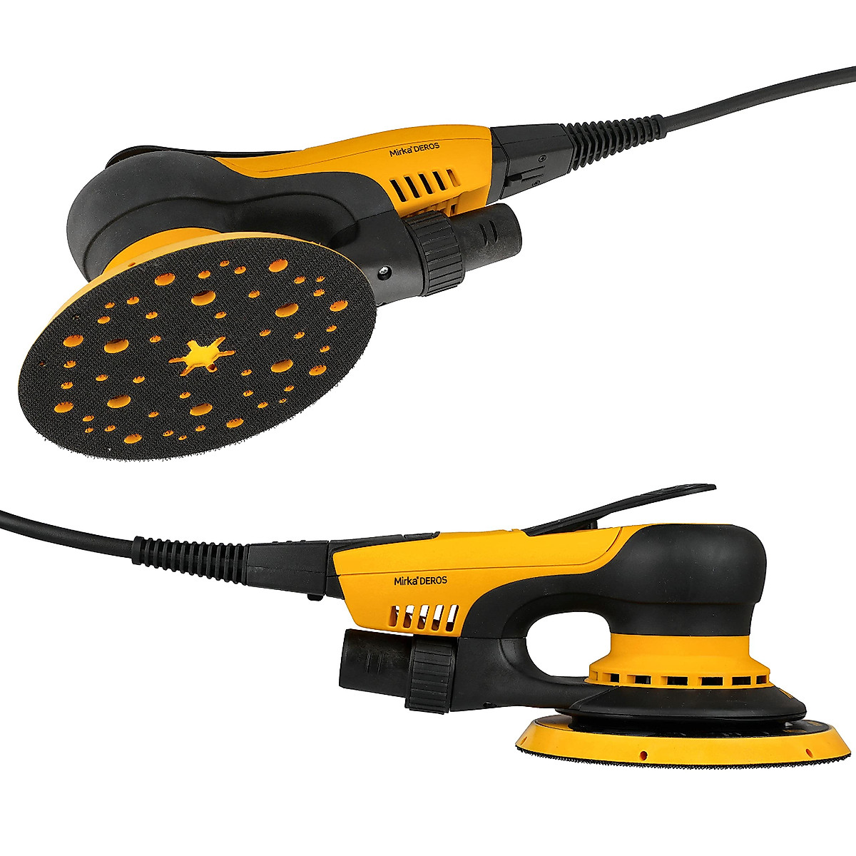 Mirka MID62520CAUS Direct Electric Random Orbital Sander, 6-Inch, Yellow, Black