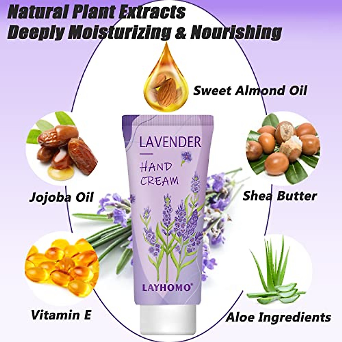 20 Pack Hand Cream Gift Set for Women,Hand Lotion for Dry Cracked Hands,Moisturizing Body Lotion With Vitamin E,Natural Plant Fragrance Travel Size Mini Lotion Bulk Valentine Day Gifts for Her and Mom