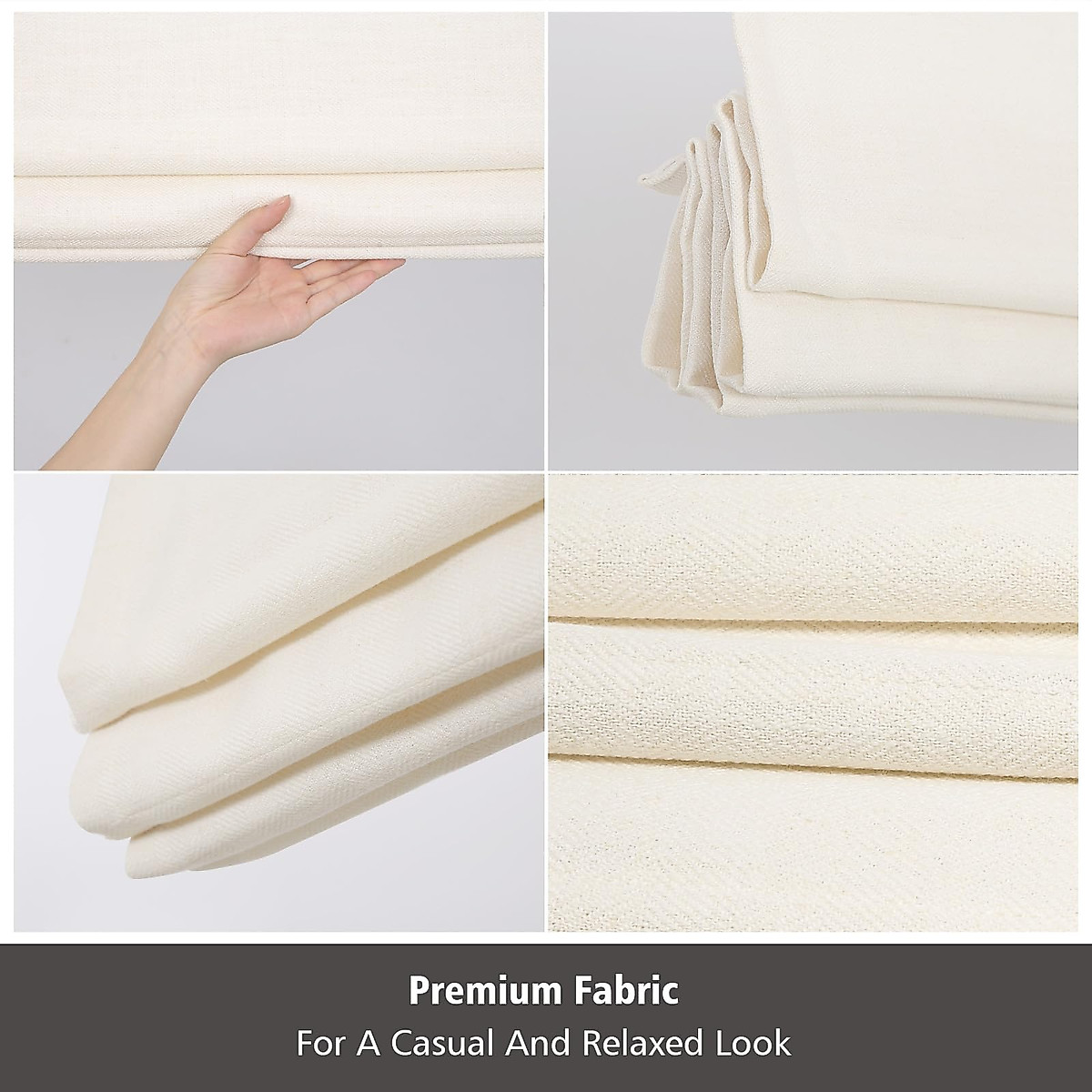 Cordless Blackout Roman Shades Window Blinds, Linen Cream Window Roman Blinds, Custom Washable Roman Shade for Window, Door Window, Bathroom Window