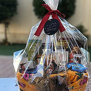 BEISHIDA Clear Cellophane Wrap Roll for Gift Baskets, 100ft-L x 31.5in-W Fold to 16in Cellophane Roll Gift Basket Wrapping Plastic Cellophane Wrap for Gift Baskets, Food and Flower