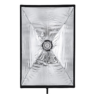 Glow EZ Lock 31x47 Quick Strip Rectangular Bowens Mount Softbox Lighting Kit with External, Internal Diffusers, Deflector Disk and Eggcrate Grid, Folding Softbox for Photography Studio Lighting