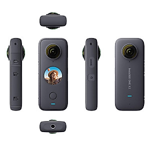ONE X2 Panoramic Action Camera 5.7K 30fps LCD Touch Screen 10m Body Waterproof HDR APP Editing 360° Live Streaming TimeShift Support Bullet Time with 1630mAh Battery with Selfie Stick