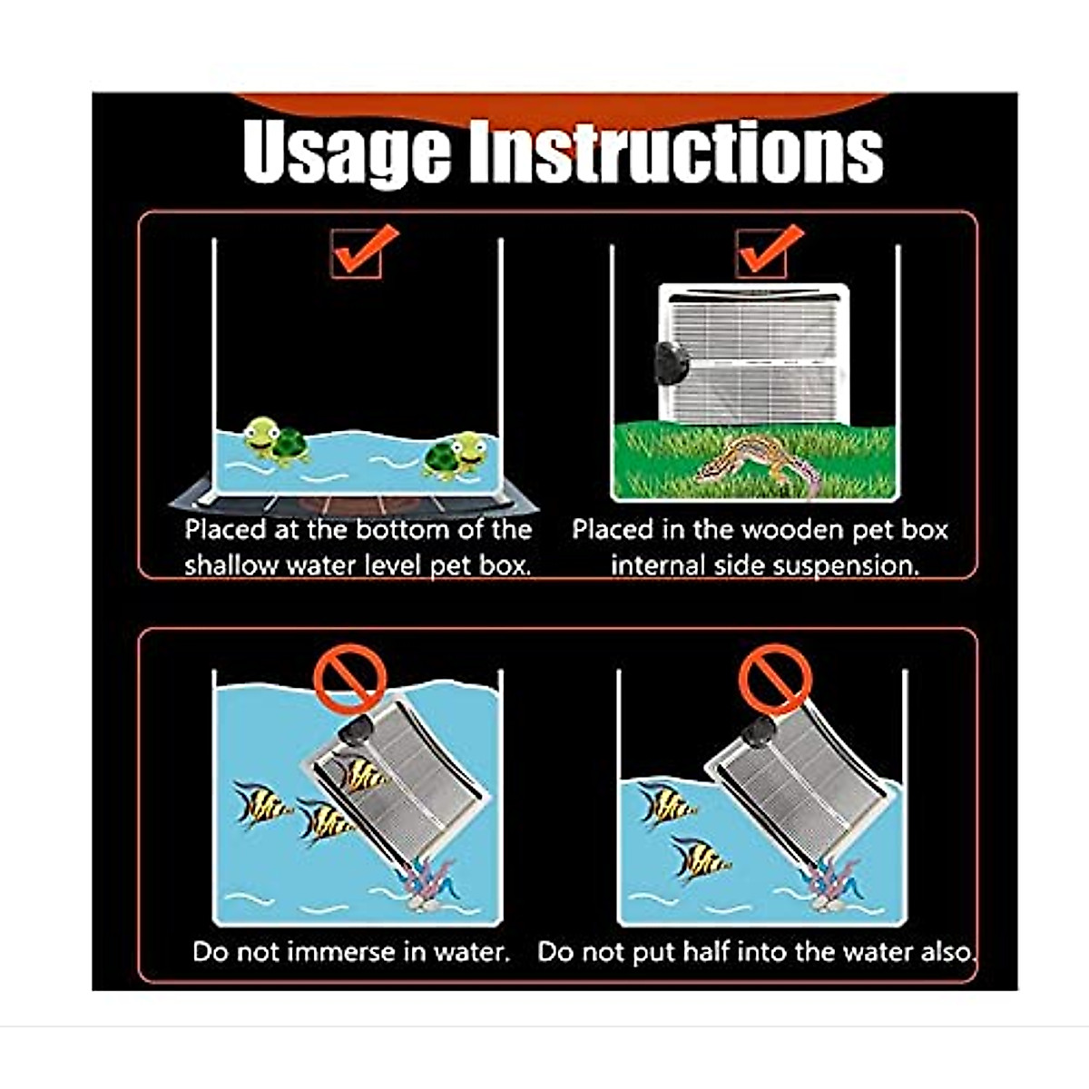 14W Reptile Heating Pad&Reptile Reflective Insulation Film Under Tank Terrarium Keep Warming Pet Animals Heater Heating Pad Mat Reptile