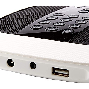 WELLUR - Stereo Sound White Noise and Natural Sound Sleep Machine with Relaxing Spa Music. Dual Build in Speakers & 3.5mm Headphone Jack, with Timer Option and USB 2.1A Port. Adapter Included (Black)