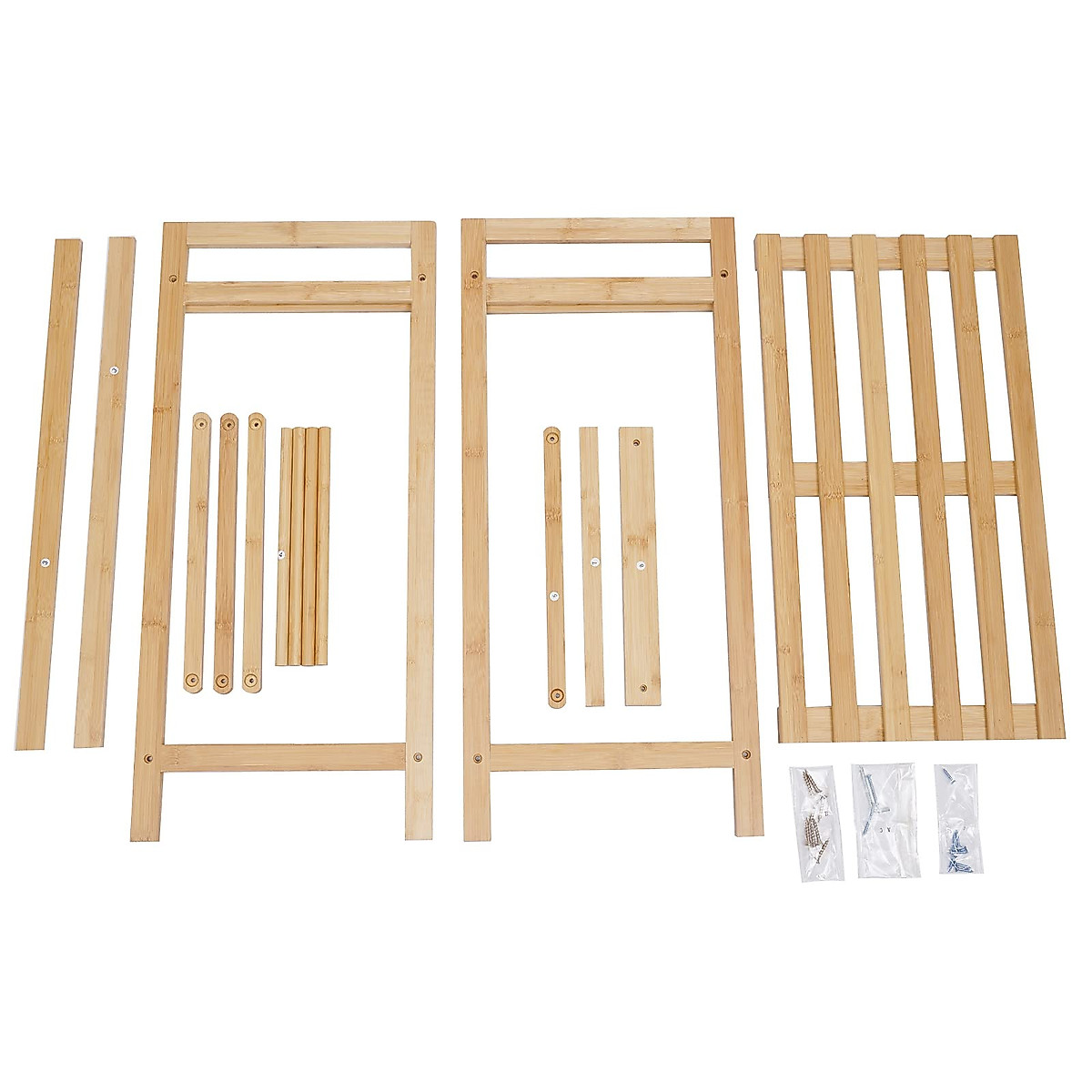 Bamboo Laundry Hamper Basket,Portable Laundry Basket,2 Sections Laundry Clothes Hamper Sorter with Removable Sliding Bag Shelf,Storage Wooden Laundry Sorter for Bedroom,Laundry,Bathroom