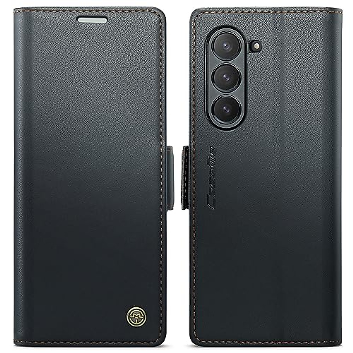 LBYZCASE for Galaxy Z Fold 5(5G 2023) Wallet Case[RFID Blocking Card Holder],Flip Folio Leather[Kickstand][Magnetic] Shockproof Protective Phone Case Cover for Samsung Galaxy Z Fold 5 (Black)