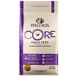 Wellness CORE Grain-Free Kitten Formula Dry Cat Food, 5 Pound Bag