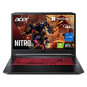 Acer Nitro 5 AN517-54-79L1 Gaming Laptop | Intel Core i7-11800H | NVIDIA GeForce RTX 3050Ti GPU | 17.3" FHD 144Hz IPS Display | 16GB DDR4 | 1TB NVMe SSD | Killer Wi-Fi 6 | Backlit KB | Win 11