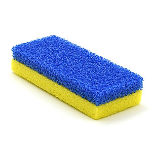 PrettyClaw 4pc Pumice Stone for Feet Callus Remover Pumice Pad Pedicure Tool Pumice Bar Removes Dead Skin Pumice Foot Scrubber Blue/Yellow (Pack of 4)