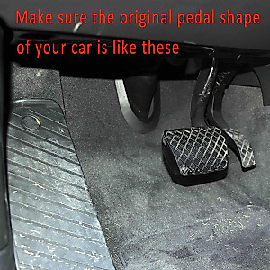 MYMOCCY Gas Accelerator Brake Footrest Pedal Cover Compatible for Q7 Q8 2017-2024, Compatible for Porsche Cayenne 2020-2024, Compatible for Touareg 2019-2024 Accessories No Drill
