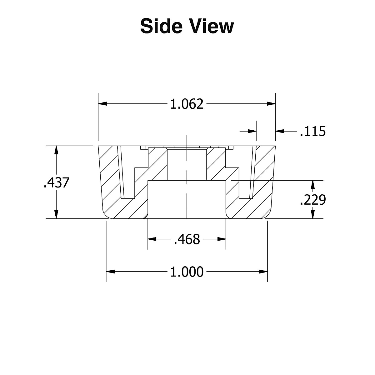 8 Soft Round Rubber Feet Bumpers .437 Inch H X 1.062 Inch D - Made in USA