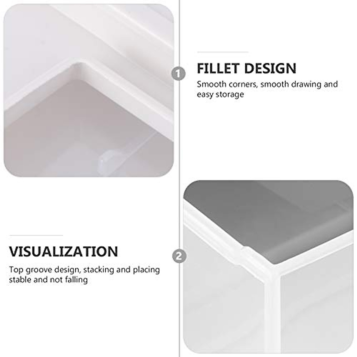Alipis 1pc box Stacking for Bathroom Simple Visible Underwear Fabrics Holder Desktop and Plastic Drawer Bins L Front Large Capacity Hardware Sundries Chest Cabinet Drawer-type