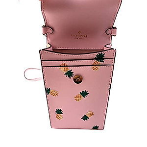 Kate Spade New York Staci North South Phone Printed Crossbody (Pineapple Pink Multi)