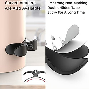 Sngihurg Cord Organizer for Kitchen Appliances,3pack Upgraded Kitchen Cord Organizer,Appliance Cord Organizer Stick On Appliances Blender,Coffee Maker,Pressure Cooker,Toaster-Black