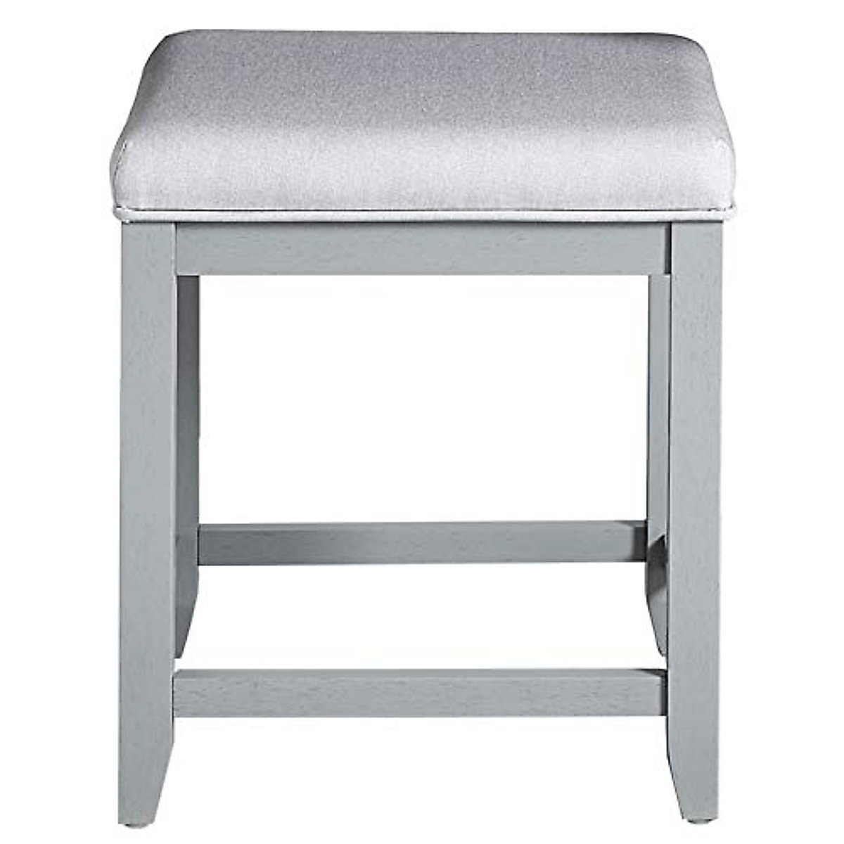 Crosley Furniture Vista Makeup Vanity Chair with Upholstered Seat, Vintage Gray