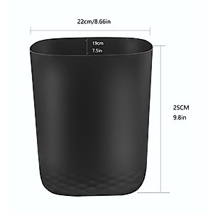 Feiupe Small Trash Can with 60 Count of Trash Bags,2.5 Gallon Wastebasket Recycling Bin Trash Can for Bathroom Bedroom Office Kitchen (2, Black)