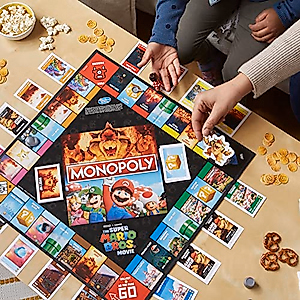 Hasbro Gaming Monopoly The Super Mario Bros. Movie Edition Kids Board Game, Family Games for Super Mario Fans, Ages 8+