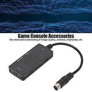 Shanrya Game Console Converter, Drive Free 720P Portable for SS Adapter Lossless for Sega for HDTV