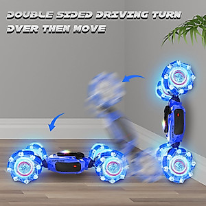 Remote Control Car, Gesture Sensing RC Stunt Car, 4 WD Transform Off Road for Rotating, 2.4Ghz Hand Controlled & Remote Control Twister Cars, RC Cars for Kids Boys Girls Toy Gift Age 6 7 8 9+ yr