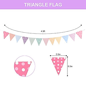 Happy Birthday Banner | Happy Birthday Sign | Birthday Decorations | Birthday Banner for Women Girls| Pastel Birthday Party Decor,Macaron Birthday Signs Banners (multicolour2)