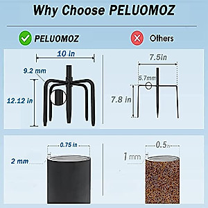 92 Inch Tall Shepherds Hook by PELUOMOZ, Bird Feeder Pole for Outdoor Wind Chime Stand Garden Hook, Bird Feeder Stand Weddings Garden Decor(2 Pack )