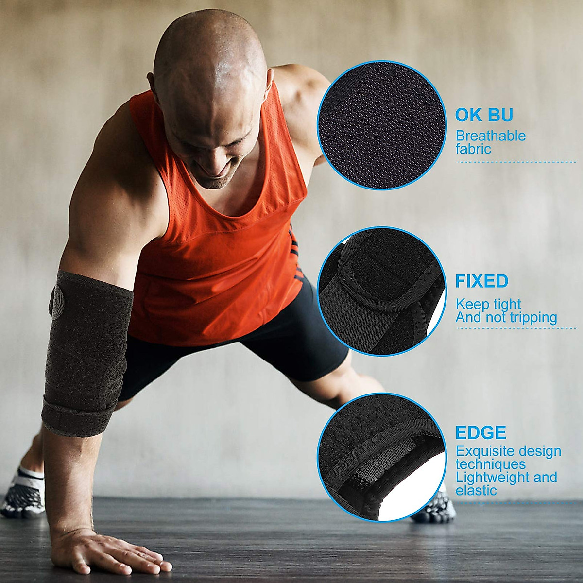 Elbow Support Strap Tennis Elbow Strap Elbow Sleeves Elbow Support Cushioned Elbow Arm Strap for Elbow Tennis Elbow Brace Arm Pads Basketball Ok Cloth Soft Elbow Pads Child