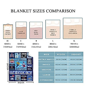 Hockey Gifts,Ice Hockey Blanket for Teen Boys Girls Men,Winter Gifts for Hockey Lovers Kids Coach,Soft Warm Ice Hockey Throw Blanket for Couch Bed Car Office nap Blanket,All Season Use(40"×50"-S)