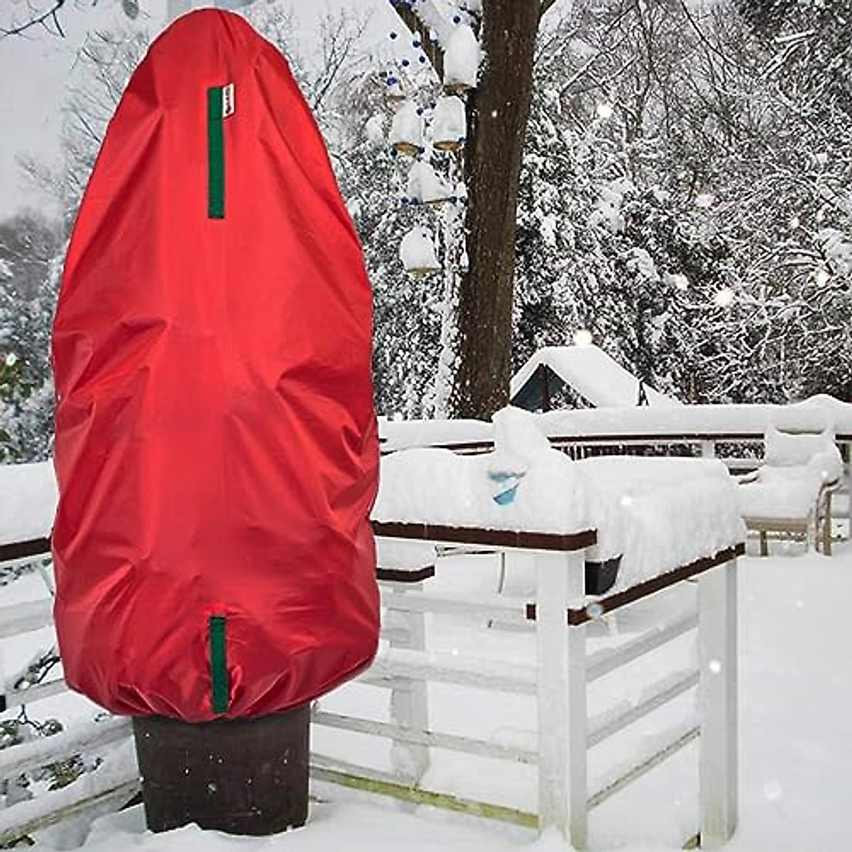 Upright Christmas Tree Storage Bag - Holiday Tree Cover for Christmas Trees or Topiary Trees - Durable, Lightweight, Convenient, Vertical Xmas Storage Bag (9 ft), Large