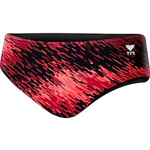 TYR Men’s Perseus Racer Swimsuit, Red, 28
