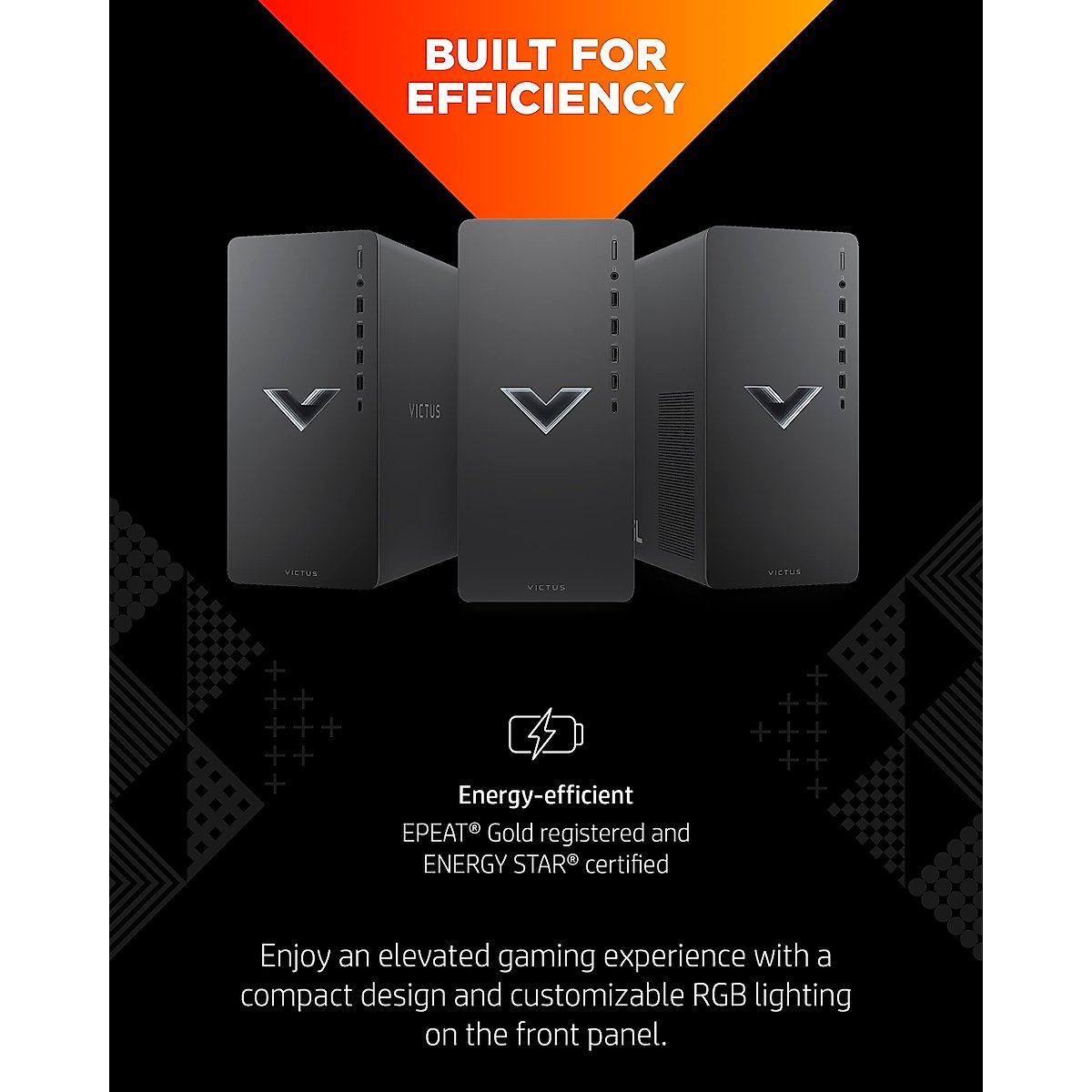 HP Victus 15L Gaming Desktop Computer, NVIDIA GeForce RTX 2060 Graphics, 12th Gen Intel Core Processor, 8 GB SDRAM, 512 GB SSD, Windows 11 Home OS, QuickDrop, Wi-Fi & Bluetooth (TG02-0020, 2022)