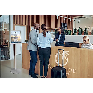 Floor-Standing Sign Stand for 11 x 17 inch Poster, Snap-Open Frame - Silver Anodized Aluminum