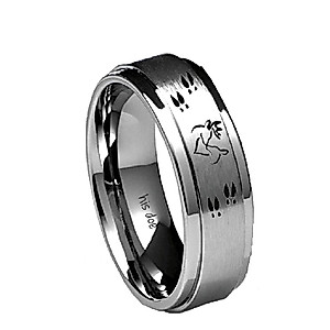 Southern Designs His Doe Ring for Women - Tungsten (8) for Country Girl Friend Promise or Wedding