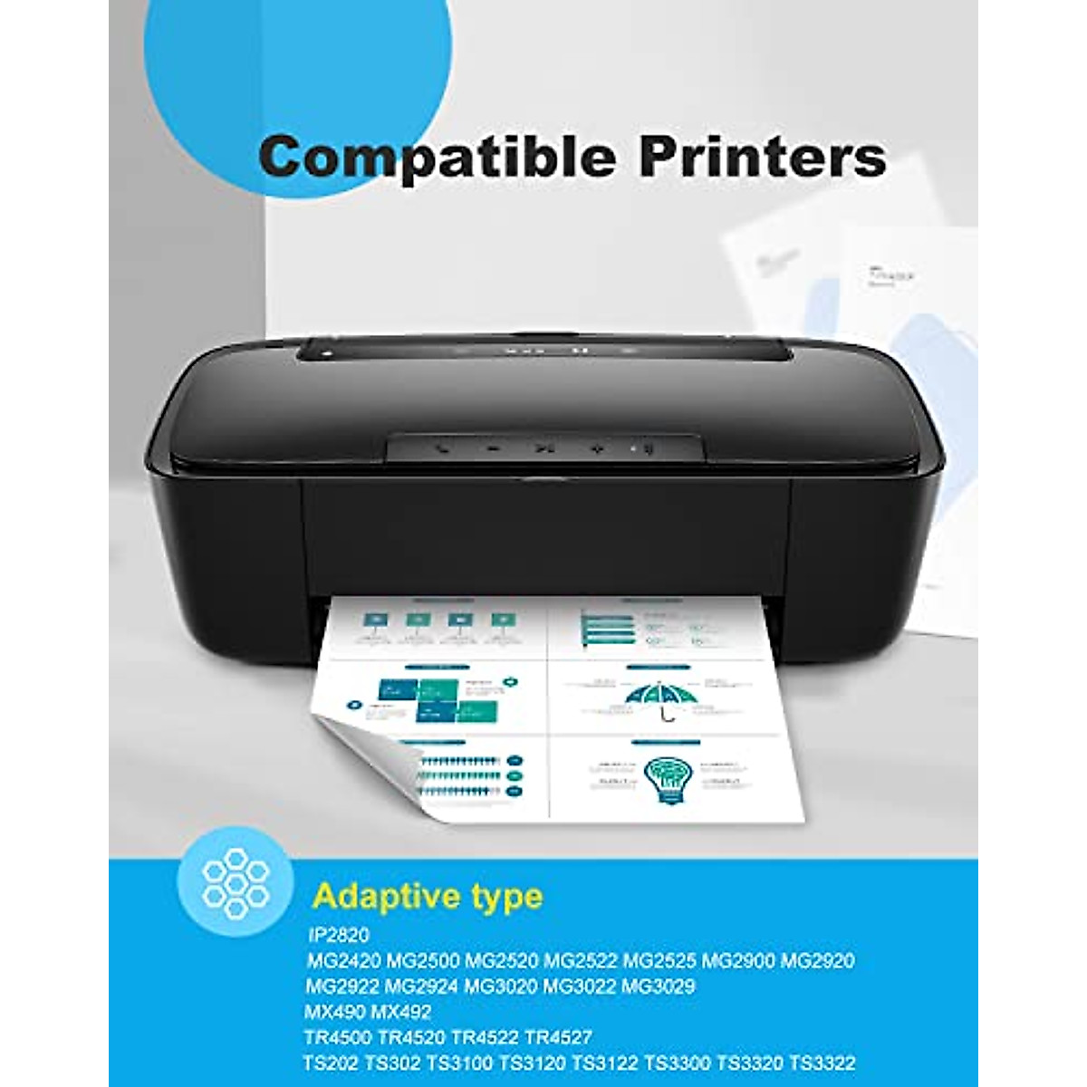 Aroil 245XL 246XL Combo Pack Replacement Printer Ink for Canon Ink Cartridges 245 and 246 for Canon Pixma TR4500 TS3322 TS3122 TR4522 TR4500 MG2522 MX490 MX492 TS3300 TS3320 TS3100 MG2500 (2 Pack)