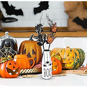 Gift Boutique 6 Black Glitter Halloween Branches Picks Stems Fake Twig Bats Spider Pumpkins Haunted House Gothic Floral Decor Party Centerpiece Crafts