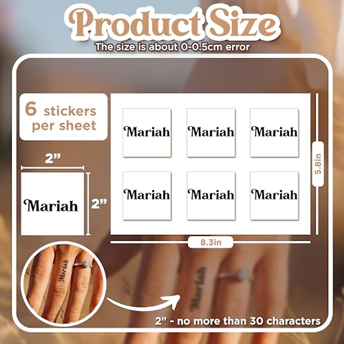 Custom Temporary Tattoo - Temporary Tattoos for Gifting - Make Your Own Temporary Tattoos - Tattoo Stickers for Men & Women