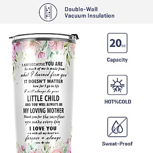 JUDIAN Mom Gifts - 20oz Tumbler Coffee Travel Mug for Mother's Day, Birthday from Daughter Son - Gifts for Women