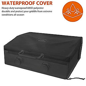 Griddle Hood for Blackstone 22" Table Top Griddle, Outdoor Hinged Lid with Handle & Grill Cover for Blackstone 1666 1833 Griddle Station Blackstone Griddle Accessories 5011 Hard Cover, 22 Inch