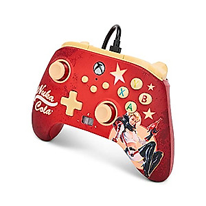 PowerA Enhanced Wired Controller for Xbox Series X|S - Fallout: Nuka Cola, Detachable 10ft USB-C Cable, Mappable Buttons and Rumble Motors, Officially Licensed for Xbox