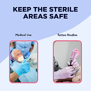 The Essentials Barrier Film Roll with Dispenser Box, 4"x 6" Perforated Sheets Adhesive Barrier Film for Dental, Medical & Tattoo Purposes, 1200 pcs, Clear