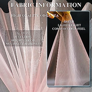 Blush Tulle Crystal Organza Fabric Rolls 12 Inch by 50 Yards (150 feet) Sheer Fabric for DIY Tutu Bow Baby Shower Birthday Party Wedding Decorations Christmas Craft Supplies