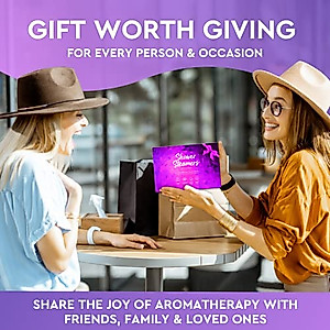 Cleverfy Shower Steamers Aromatherapy - Variety Pack of 6 Shower Bombs with Essential Oils. Self Care and Relaxation Birthday Gifts for Women and Men. Purple Set