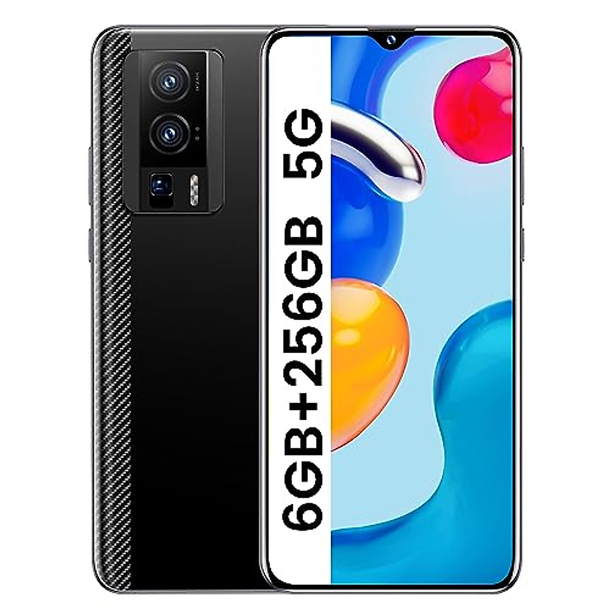 ExAchat K60 Pro Unlocked Cell Phone 5G, 6GB+256GB Android 13 Phones 6.7" FHD+Display 120HzD 64MP AI Camera Unlocked Smartphone 5500mAh 4G 5G Dual SIM/Face ID/GPS