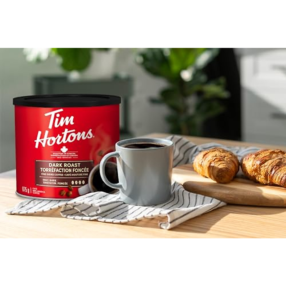 Tim Horton's 100% Arabica Dark Roast, Ground Coffee, 875g/30.86 Ounce