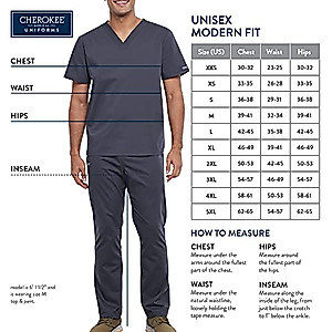 Cherokee Men & Women Scrubs Lab Coat Workwear Professionals 40" Snap Front Plus Size WW361, 3XL, Black