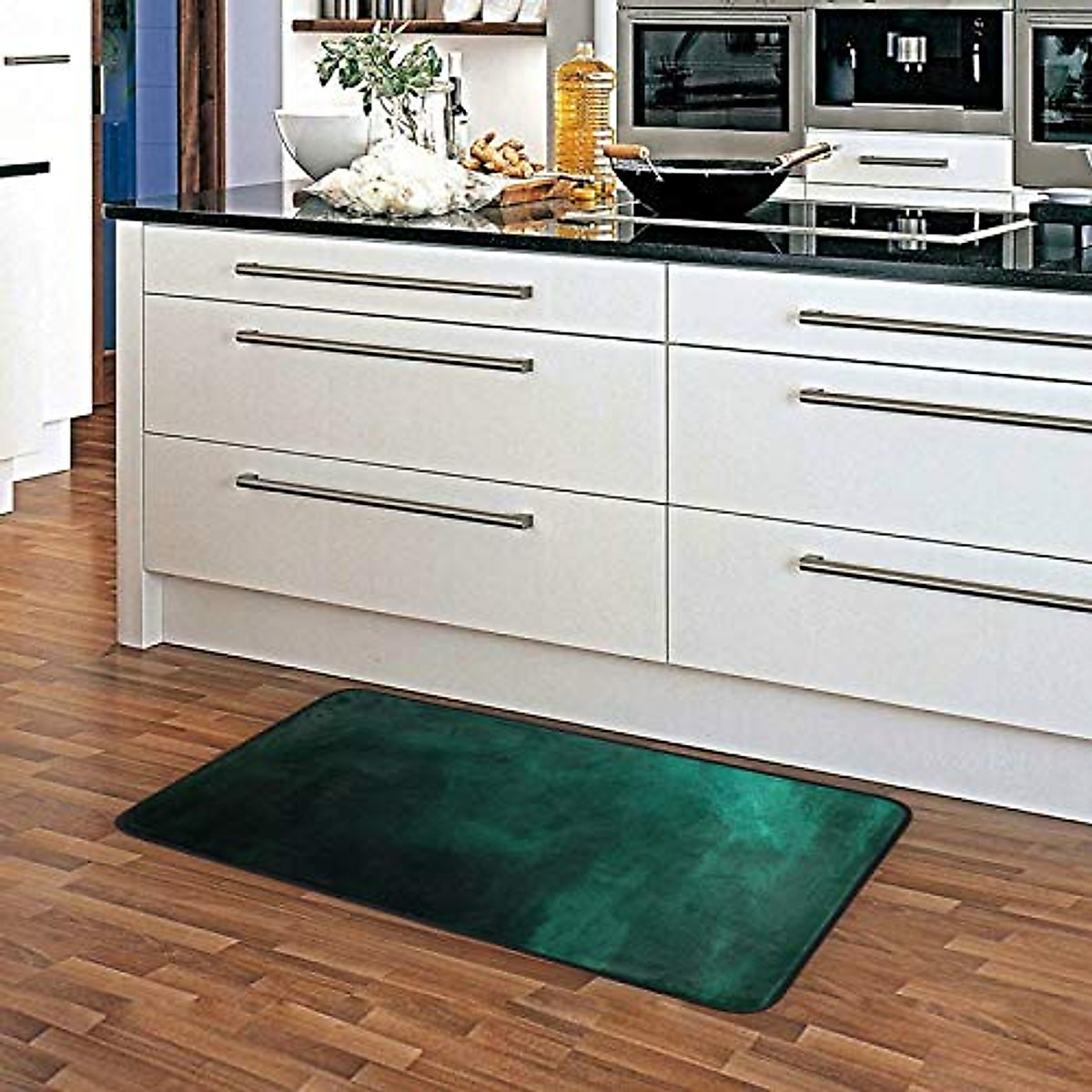 Qilmy Hunter Green Rug Non-Slip Large Rugs Soft Comfort Area Rug Home Decorative Floor Mat Carpets for Living Room Bathroom Dining Room Bedroom Dormitory-39X20 Inch