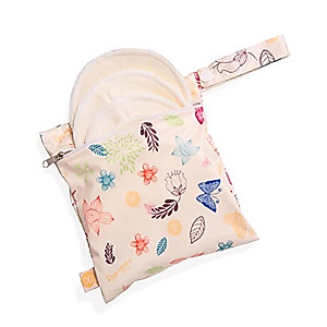 Kindred Bravely Organic Reusable Nursing Pads 10 Pack | Washable Breast Pads for Breastfeeding with Carry Bag