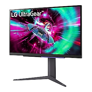 LG 27" UltraGear 4K UHD (3840x2160) Gaming Monitor, 144Hz, 1ms, VESA DisplayHDR 400, G-SYNC and AMD FreeSync Premium, HDMI 2.1, DisplayPort, 4-Pole HP Out DTS HP:X, Tilt/Height/Pivot Stand, Black