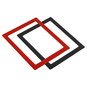 PATIKIL Magnetic Picture Frame, 2 Pack Magnetic Photo Frame Picture Holder Holds 8.5x11 Inch Photos for Refrigerator Metal Home Office, PVC Red