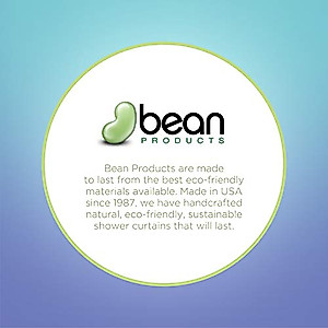 Bean Products Cotton Shower Curtain (Natural), [70" x 74"] | All Natural Materials - Made in USA | Works with Tub, Bath and Stall Showers